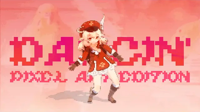 Genshin Impact Klee Dancing In Pixel Art Edition - Mini tomate